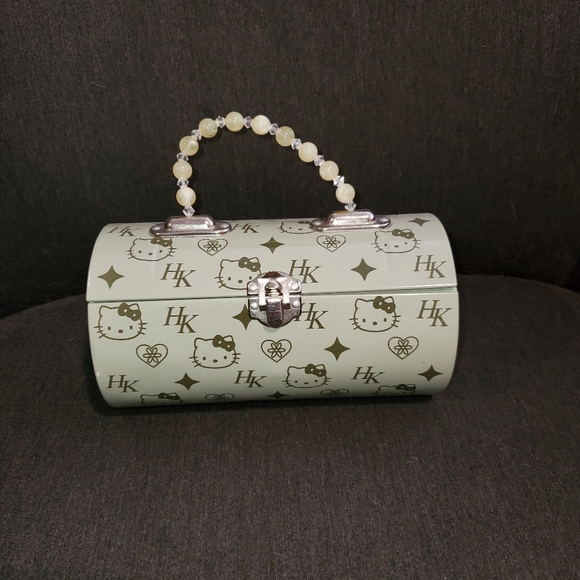 Sanrio | Bags | Hello Kitty Designerstyle Metal Cylinder Purse | Poshmark